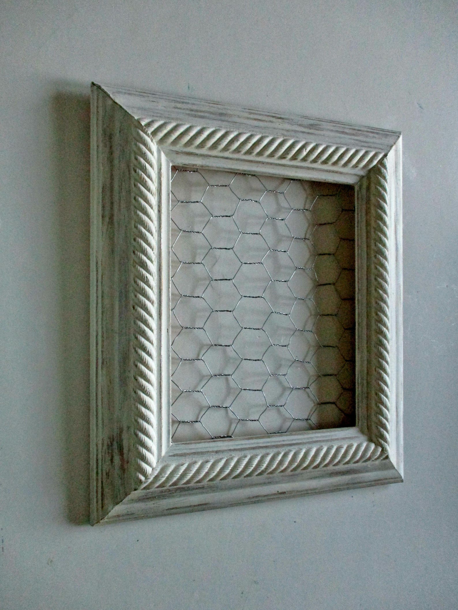 Chicken Wire Frame White Chicken Wire Shabby Chic Jewelry | Etsy