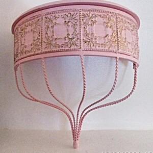 Large Metal Wall Shelf Upcycled in Sweet Pink With Gold Accents ...