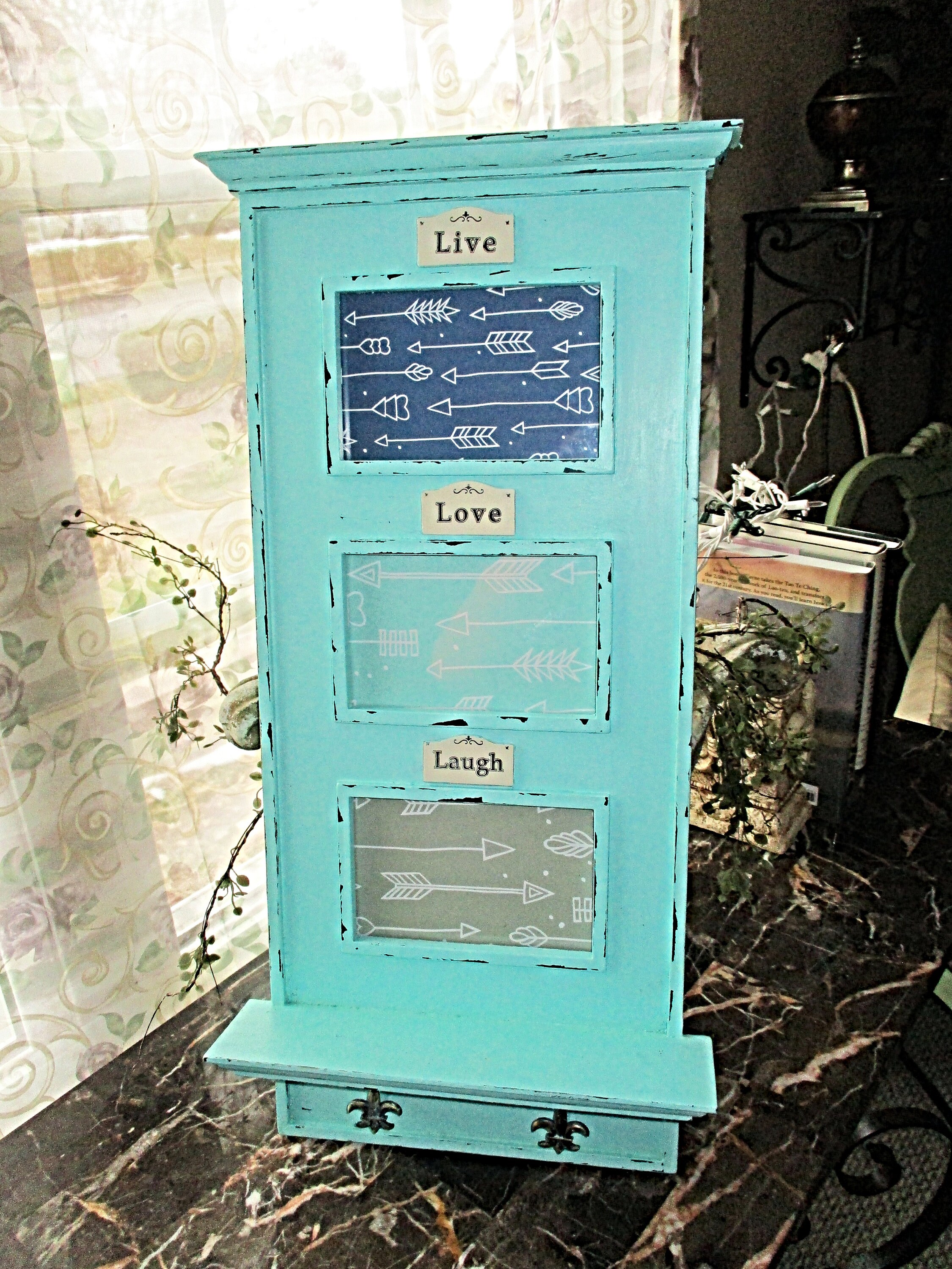 Tall Wall Picture Frame with Three Slots Small Shelf and Two | Etsy