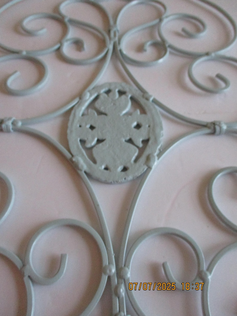 Large Modern Metal Wall Decor Upcycled in Breezeway Color (light Bluish ...