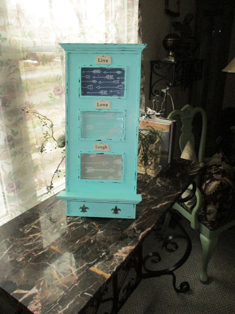 Tall Wall Picture Frame With Three Slots Small Shelf and Two - Etsy