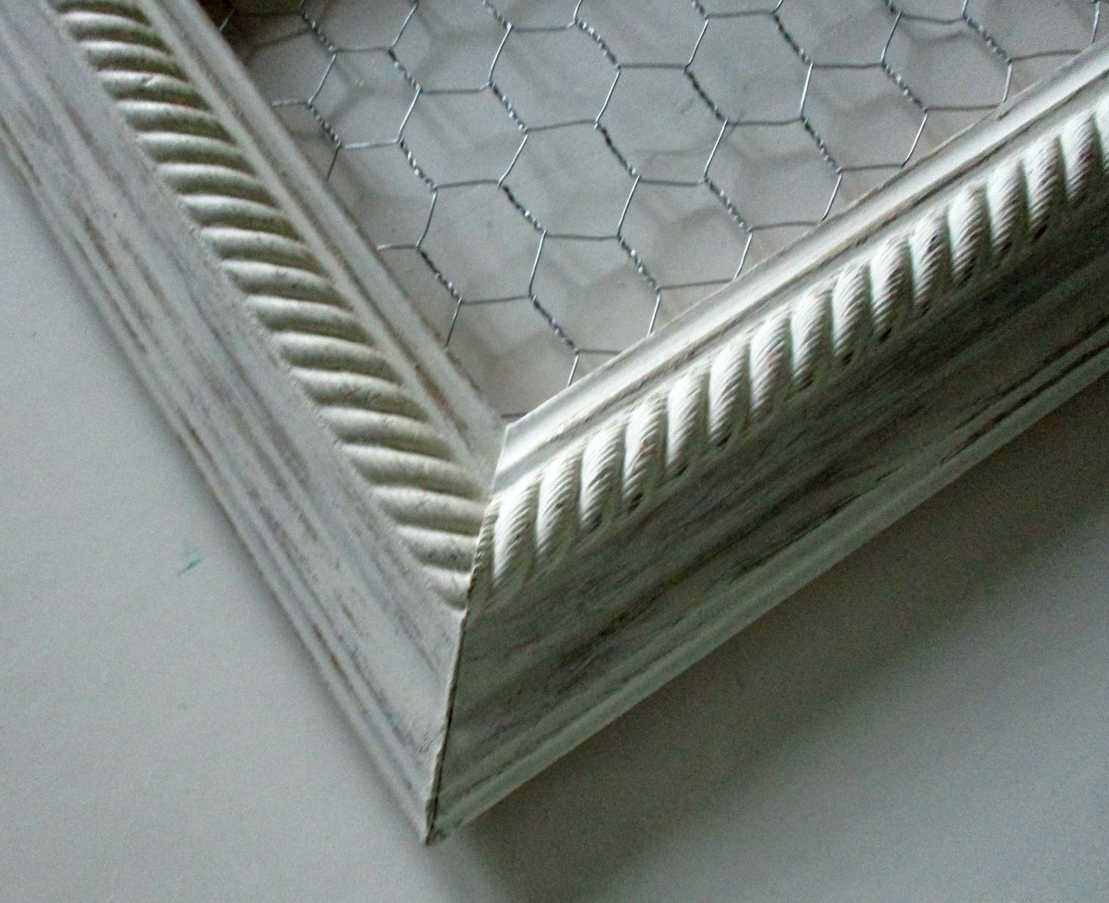 Chicken Wire Frame White Chicken Wire Shabby Chic Jewelry | Etsy