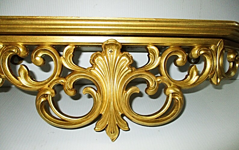 Vintage Wall Shelf in Rich Gold French Baroque Style - Etsy