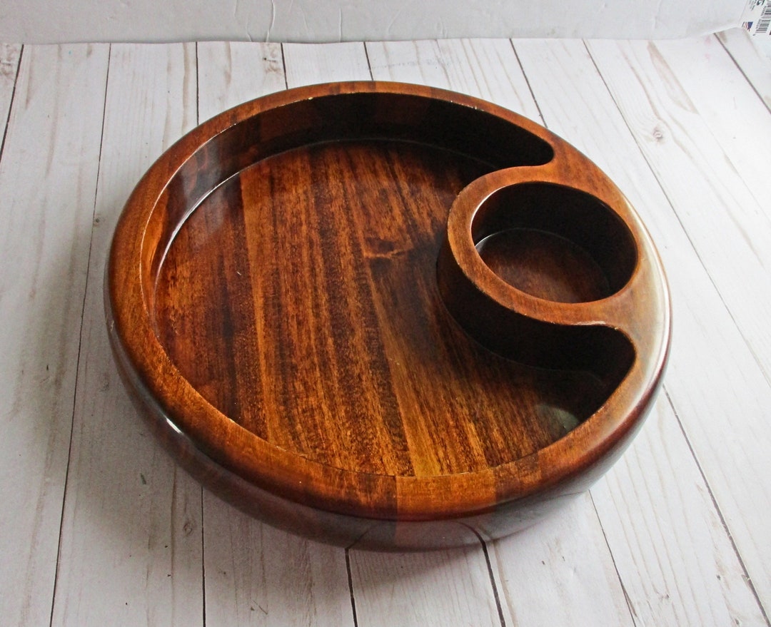 Wooden Server, Round Server, Solid Wood, Snacks Server, Round Servers ...