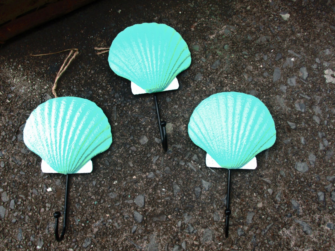 Wall Hooks Sea Shell Hooks Resin Shell Design Bath Decor | Etsy