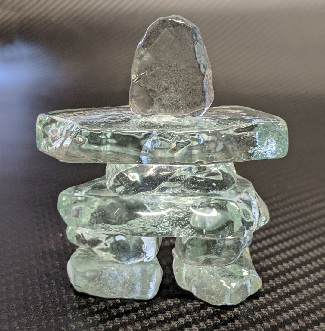 2.5 Clear Glass Inukshuk - Etsy