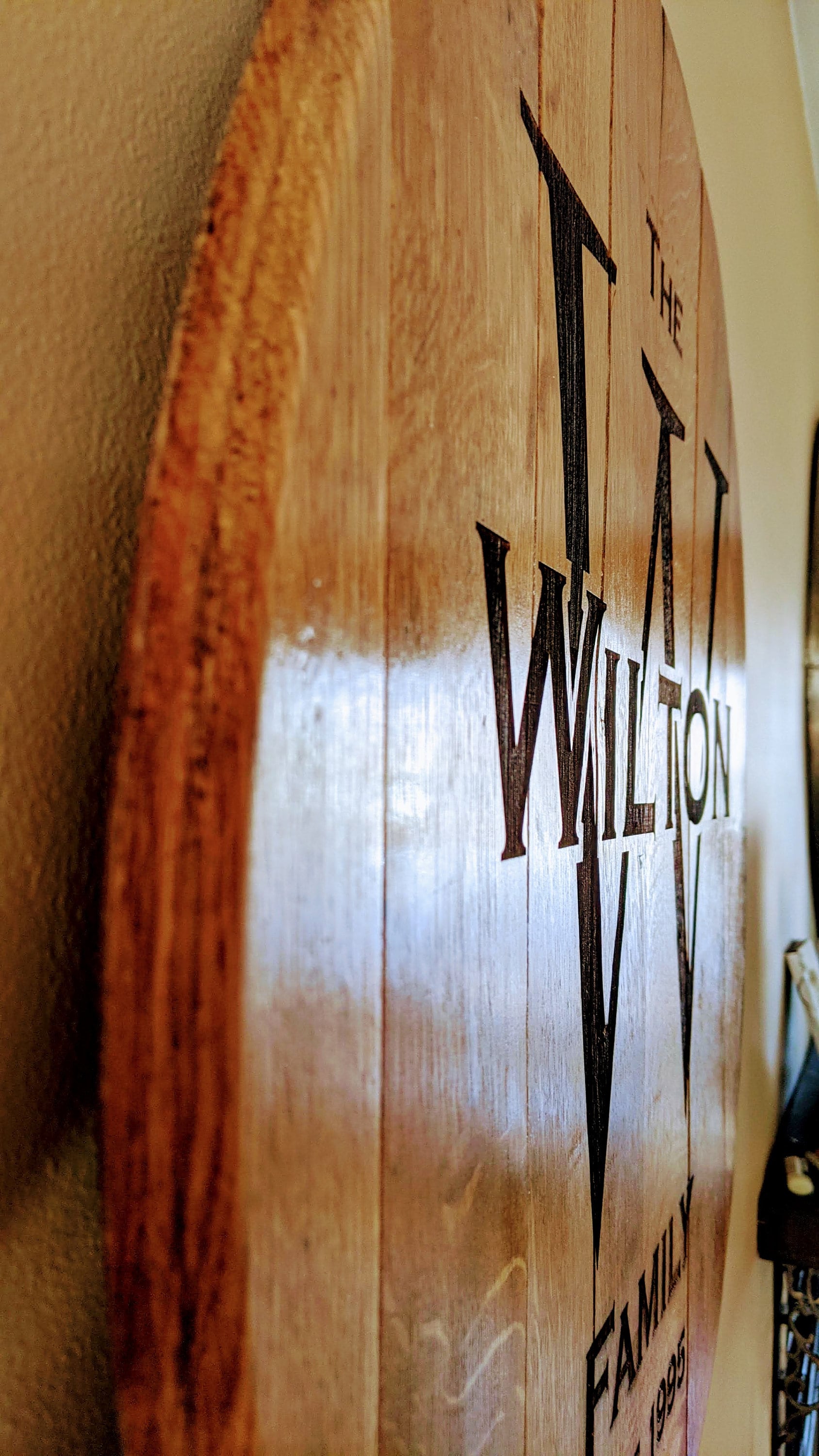 Authentic Custom Wine Barrel Lid Sign - Etsy