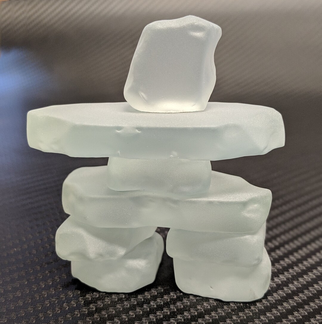2.5 Frosted Glass Inukshuk - Etsy