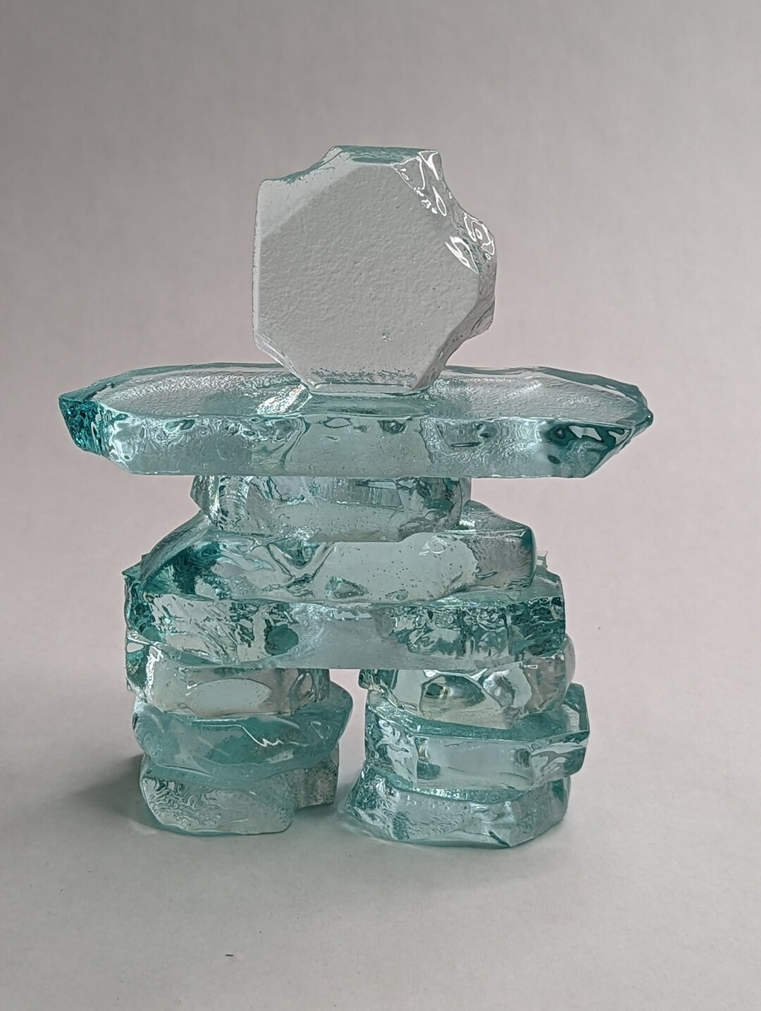 6 Clear Kiln Formed Glass Inukshuk - Etsy