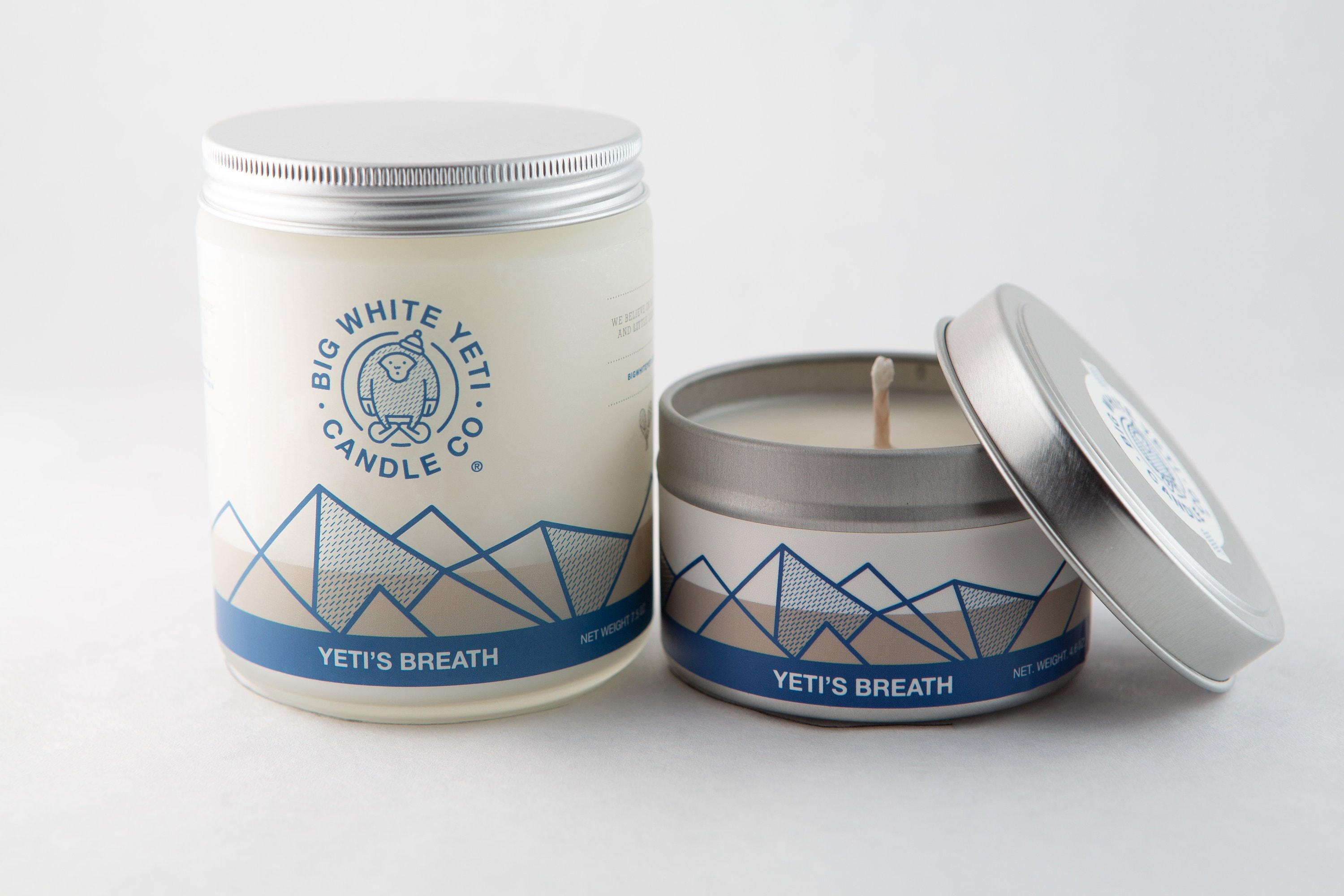 Yeti's Breath Soy Candle - 6oz tin or 8oz frosted glass jar