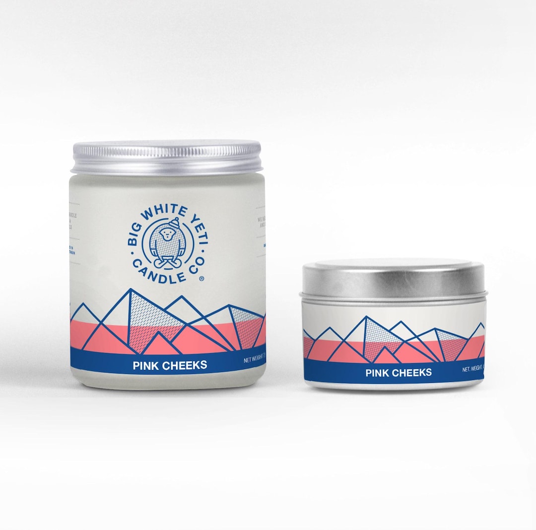 Pink Cheeks Soy Candle - 8oz Glass Jar or 6oz Silver Tin - Etsy
