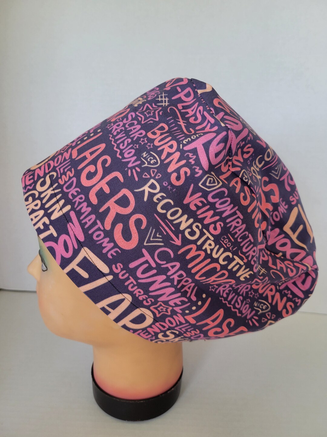 Scrub Cap Euro Style Flap Plastics Graft OR Hat Medium - Etsy