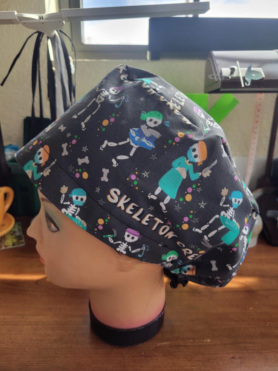 Skeleton Crew Surgical Cap: Organic Cotton Euro Style OR Hat - Etsy