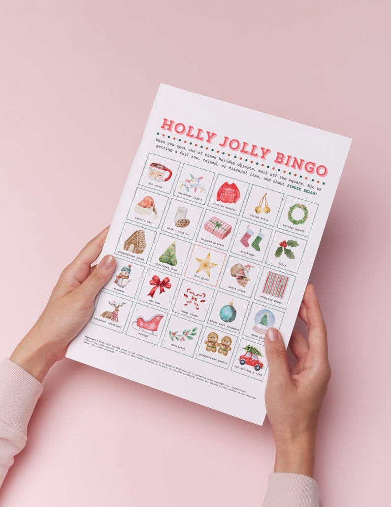 Christmas Bingo Game – 100 Unique Holiday Cards (printable) - Etsy