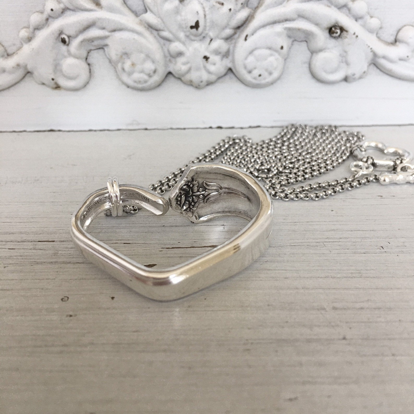 Floating Heart Necklace Floating Heart Pendant Silver Heart | Etsy