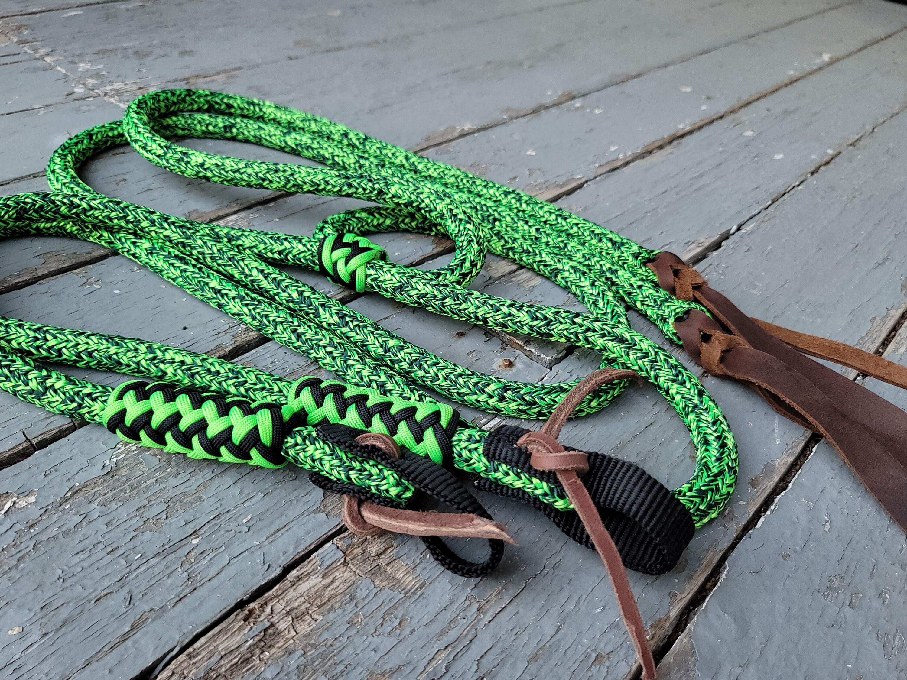 Custom Made Yacht Rope Split Reins Choose Your Colors | Etsy