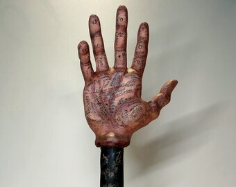 Wood Palmistry Hand - Etsy