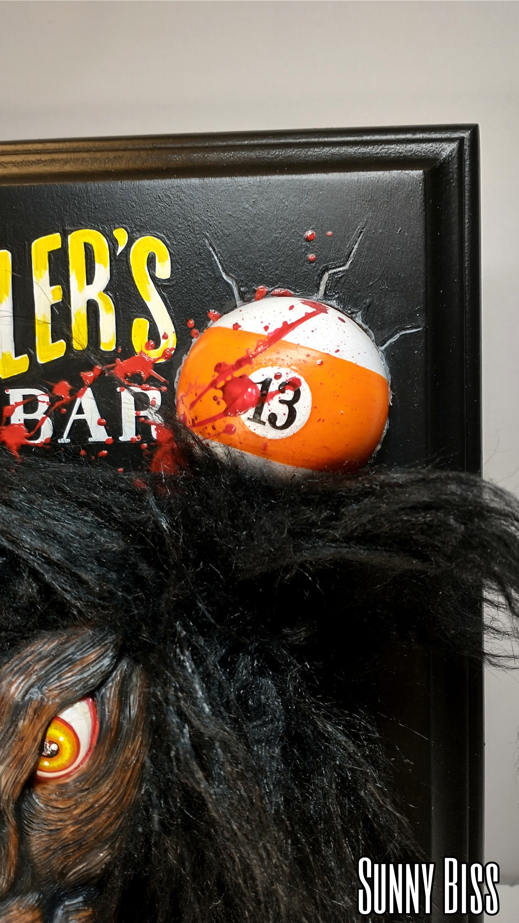 WEREWOLF Polymer Clay Sculpture Table Top Display OOAK Lycan Skinwalker ...