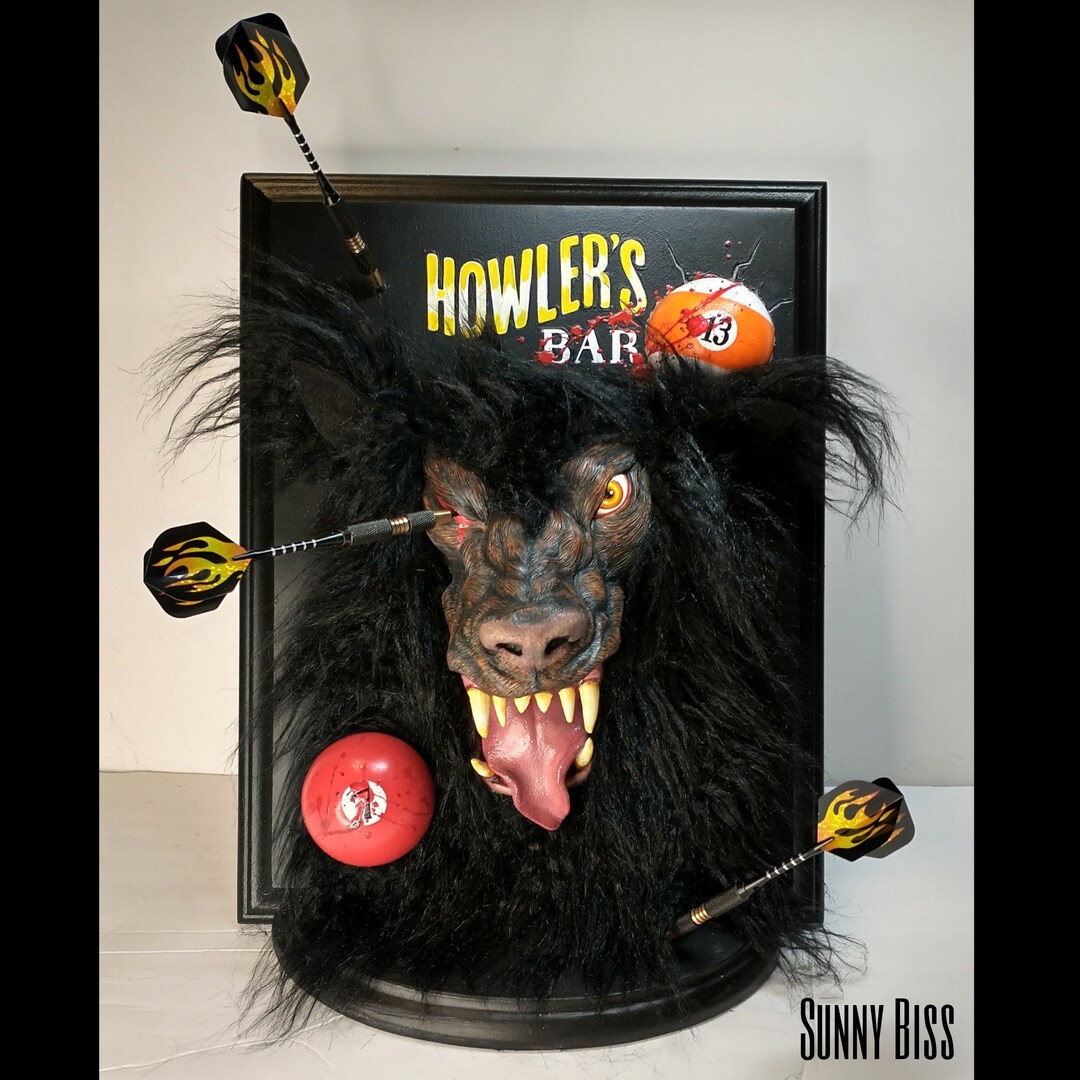 WEREWOLF Polymer Clay Sculpture Table Top Display OOAK Lycan Skinwalker ...