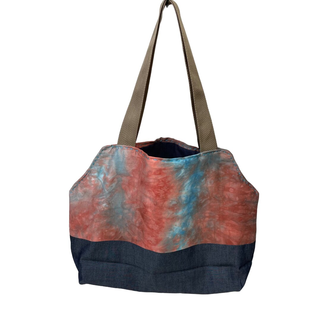 Upcycled Tie-dyed Tote Bag Repurposed Bag Made From Upcycled Materials ...