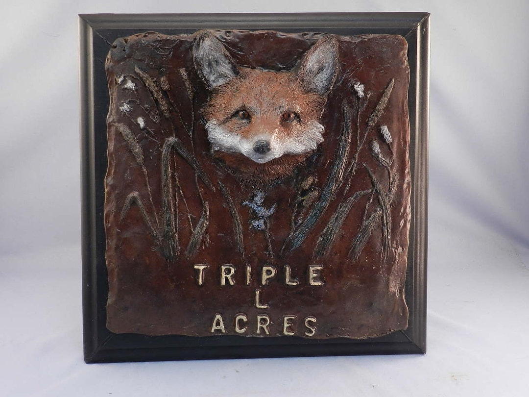 Original Solid BRONZE Art Sculpture~red Fox Statue~figure~customized ...