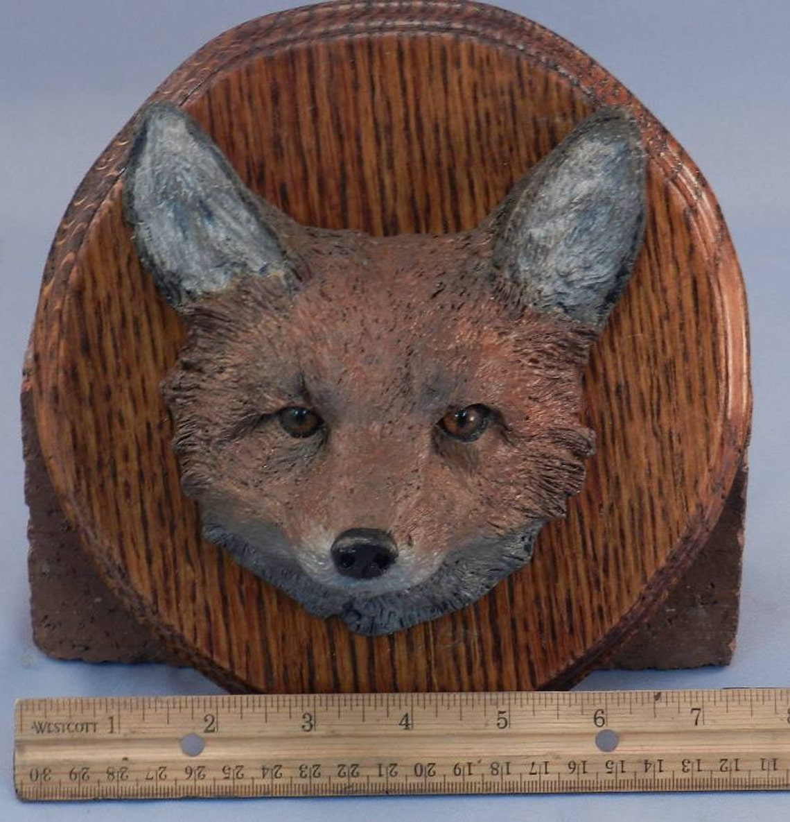 Original BRONZE Red Fox Vixen Sculpture Figure Wall Hanging Plaque Hot ...