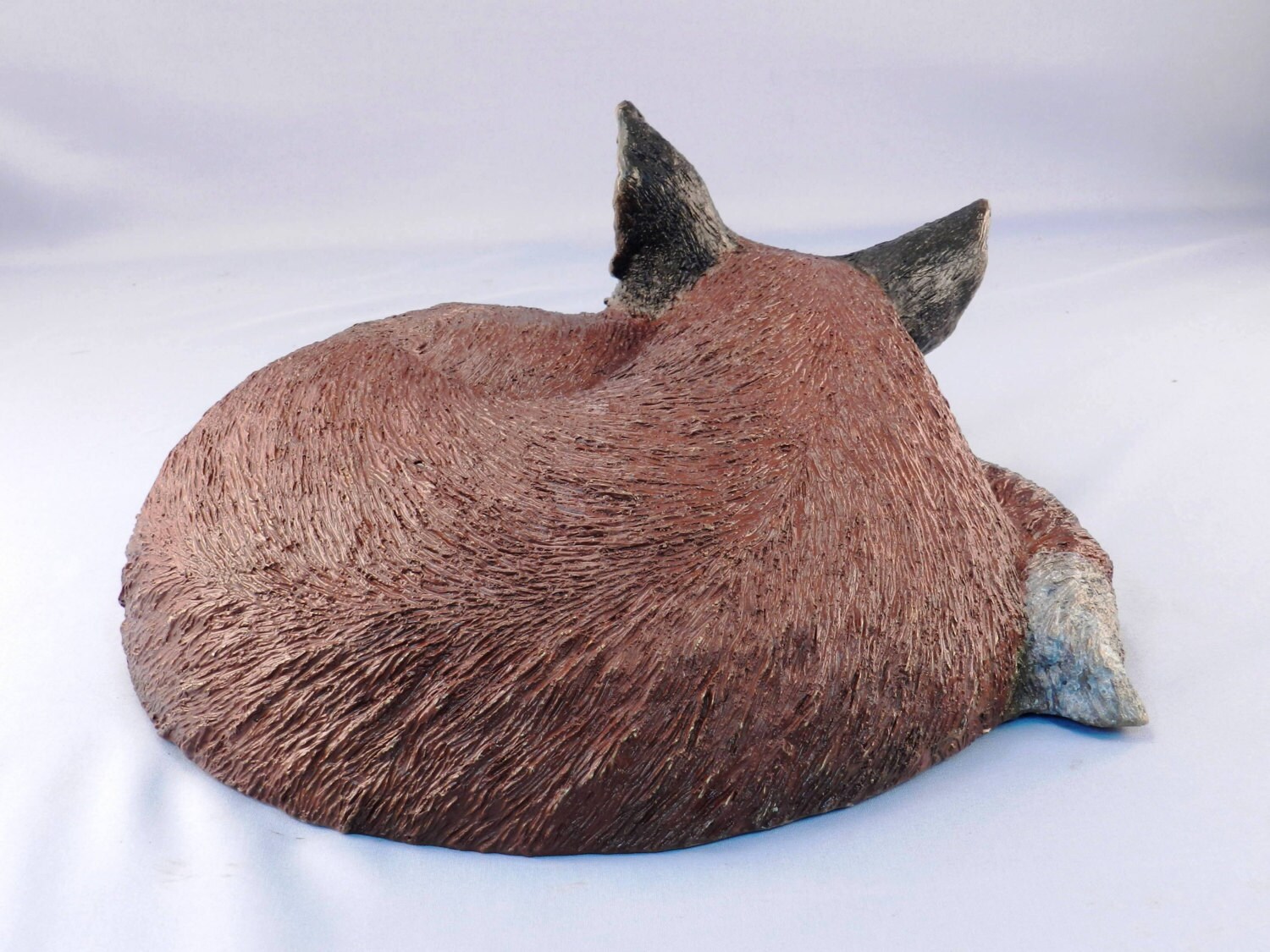 Bronze Red Fox Sculpture Curled Sleeping Vixen Hot Cast Bronze Using ...