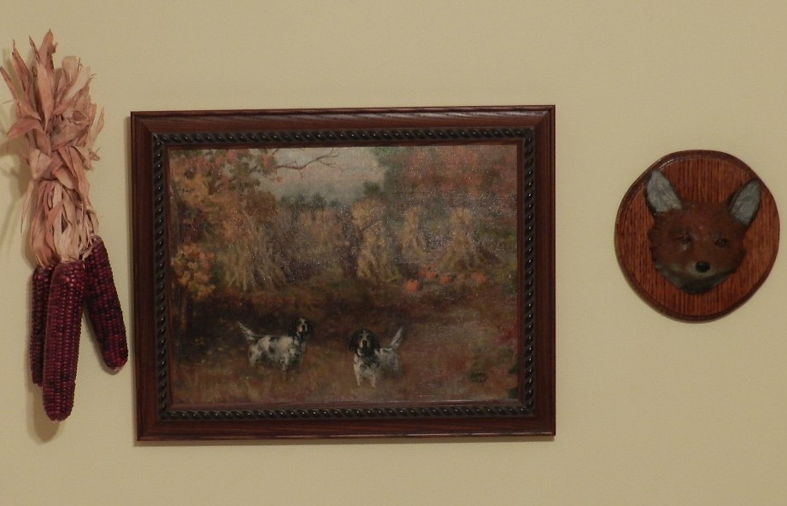 Original BRONZE Red Fox Vixen Sculpture Figure Wall Hanging Plaque Hot ...