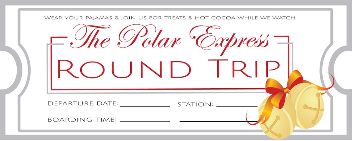 Polar Express Party Invitations - Etsy