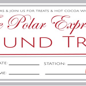 Polar Express Party Invitations - Etsy