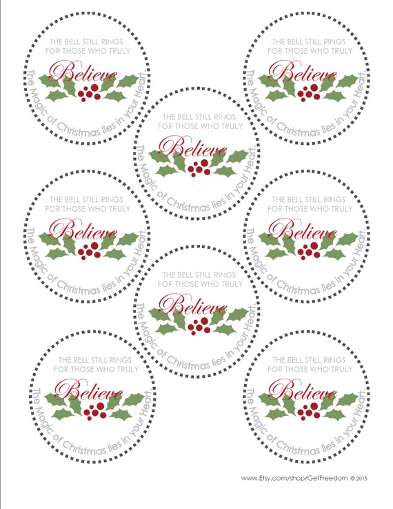 Polar Express Bell Tags | Etsy