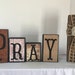 Rustic Wood Blocks -- PRAY or HOPE -- Wood Blocks -- Neutral Colors - Etsy