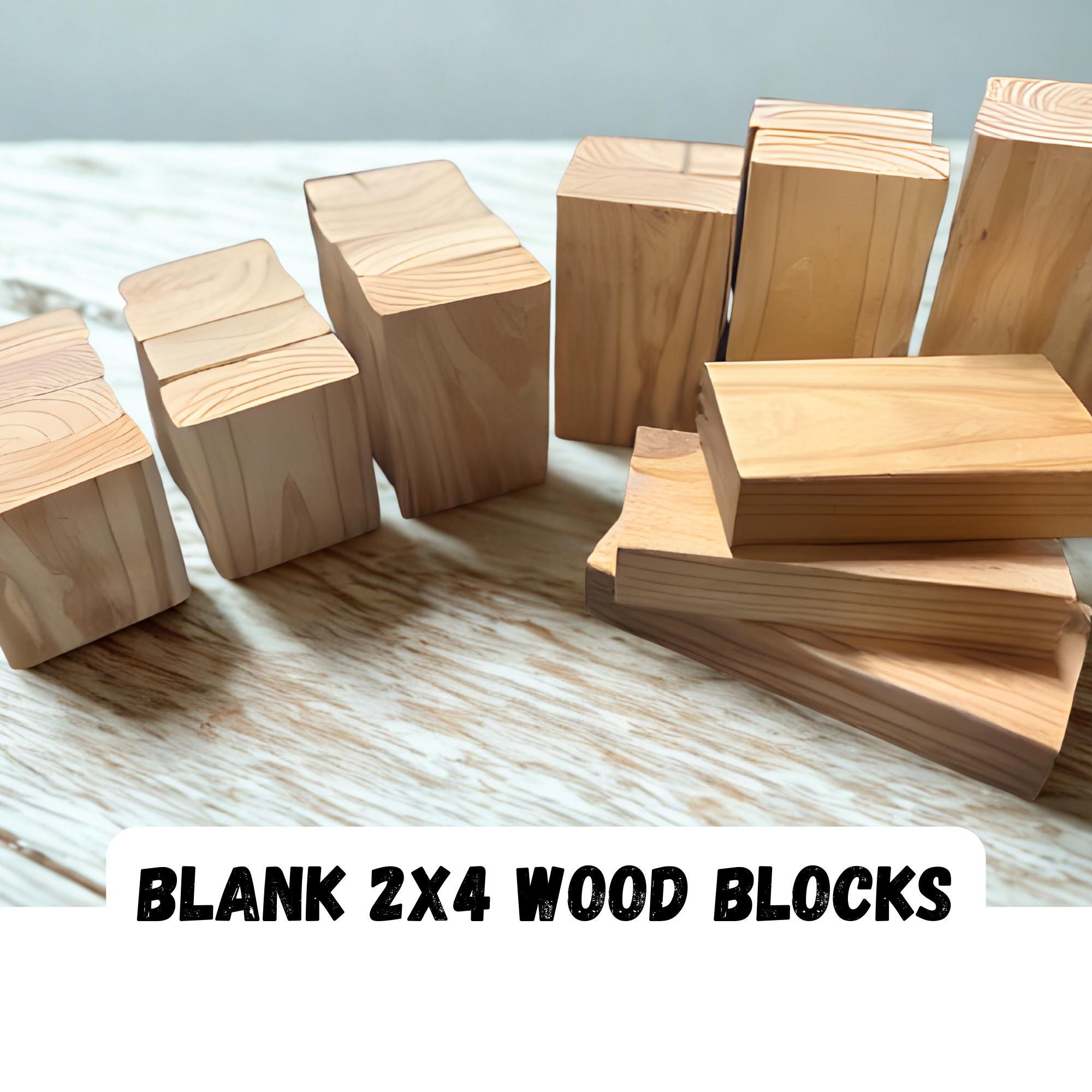 Bulk Blank Wood Blocks for Crafts Unfinished Wooden Block Case Pack 2x4 ...
