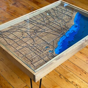 Handcrafted City Map Coffee Table - 100% Made in the USA. Choose Your ...