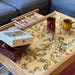 Rustic Puzzle Coffee Table With Removable Glass Top - Includes 2 Hidden ...