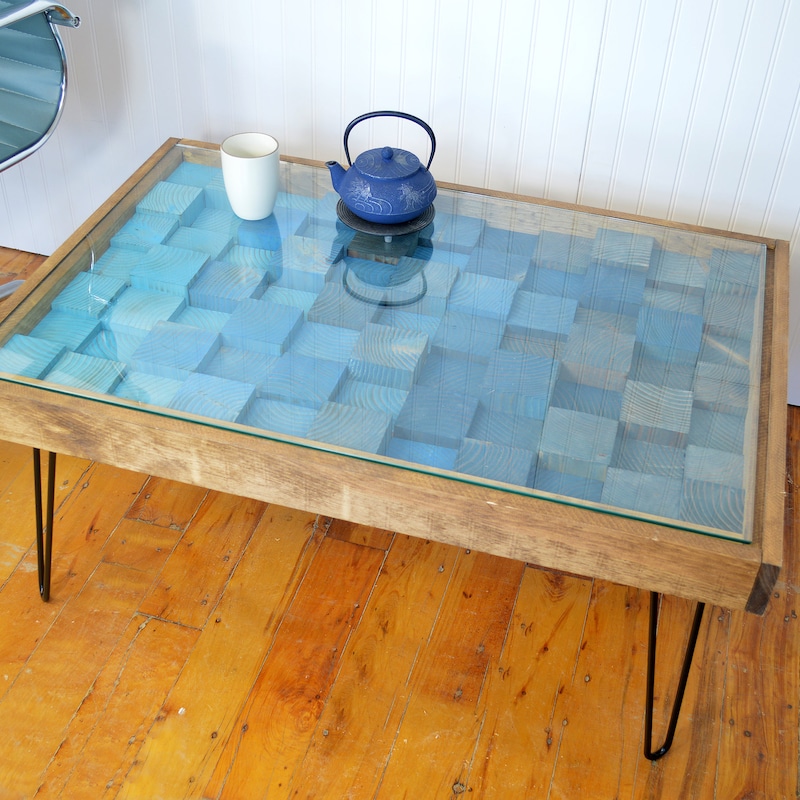 Blue Coffee Table - Etsy