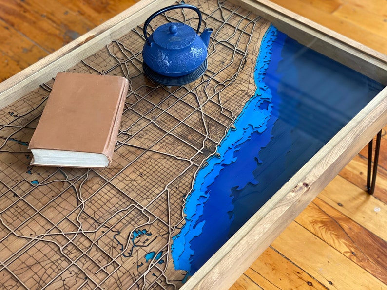 Handcrafted City Map Coffee Table 100% Made in the USA. - Etsy