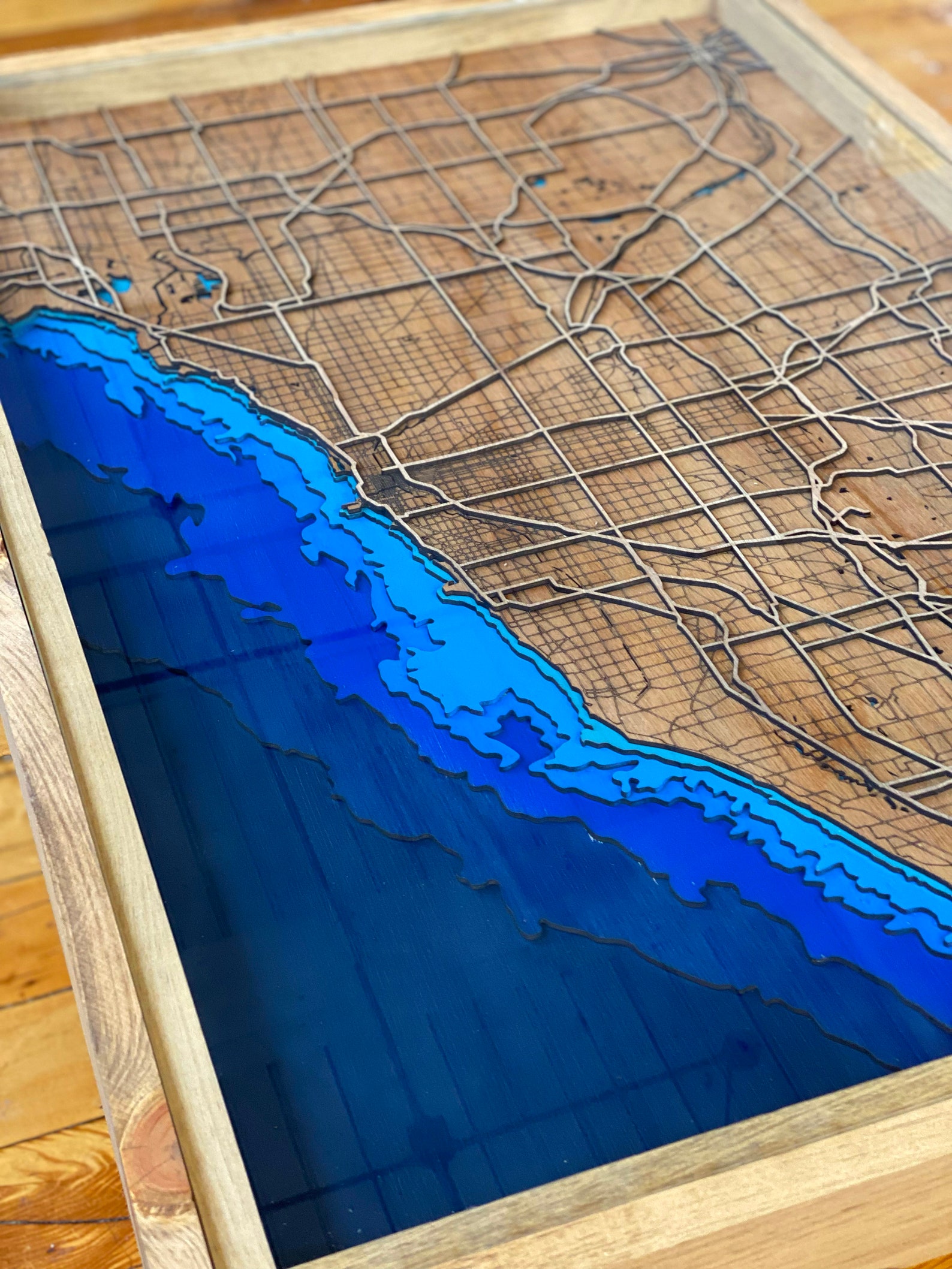 Handcrafted City Map Coffee Table 100% Made in the USA. - Etsy