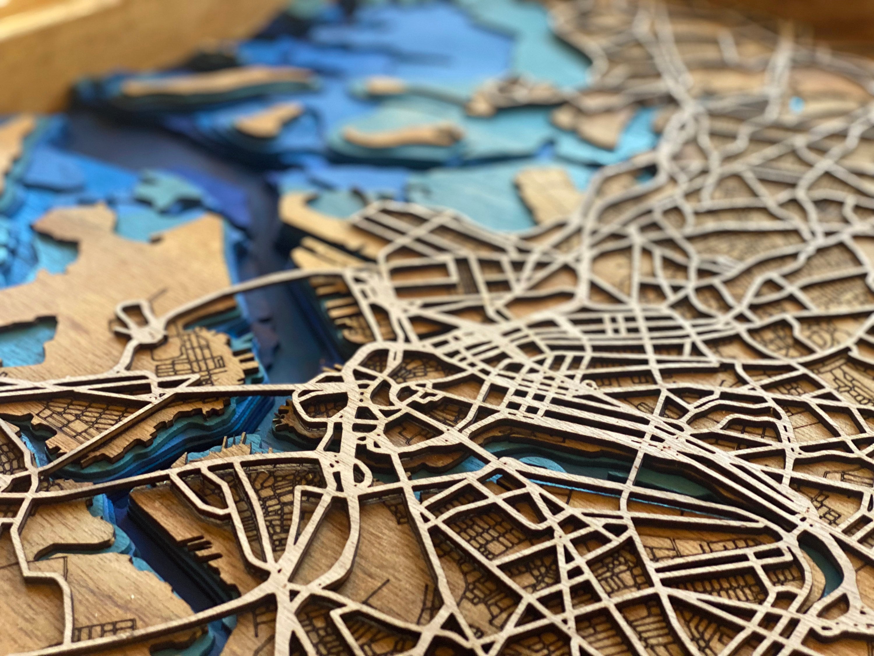 Handcrafted City Map Coffee Table 100% Made in the USA. - Etsy