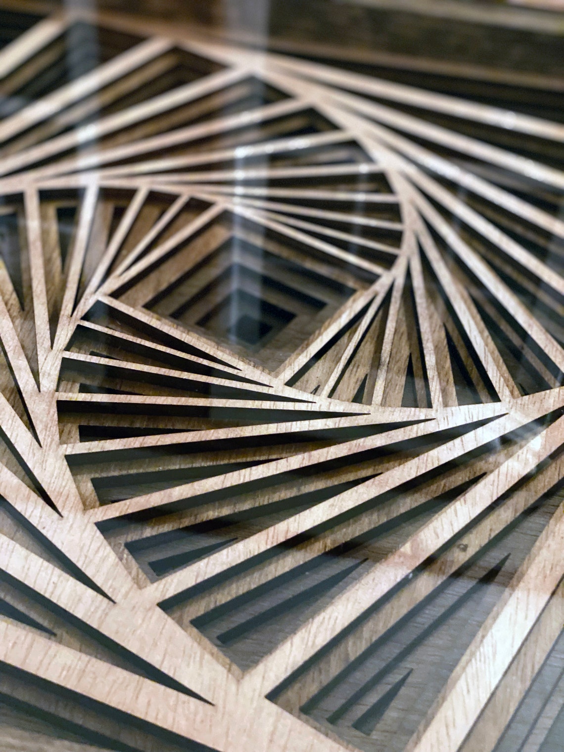 Rotating Geometric Vortex End Table & Coffee Table With - Etsy