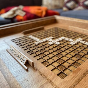 Rustic Scrabble Coffee Table With Removable Top Letter Tiles Included ...