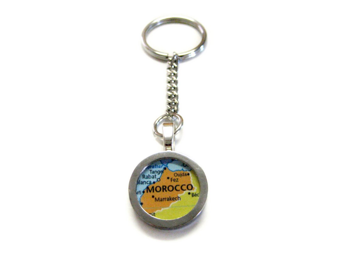 Morocco Map Keychain - Etsy