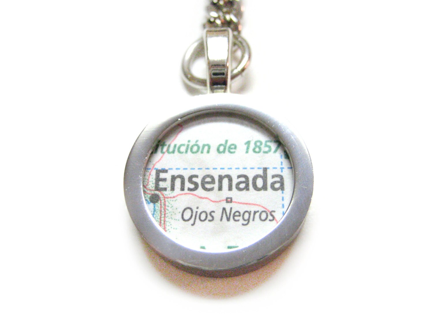 Ensenada Mexico Map Pendant Keychain - Etsy