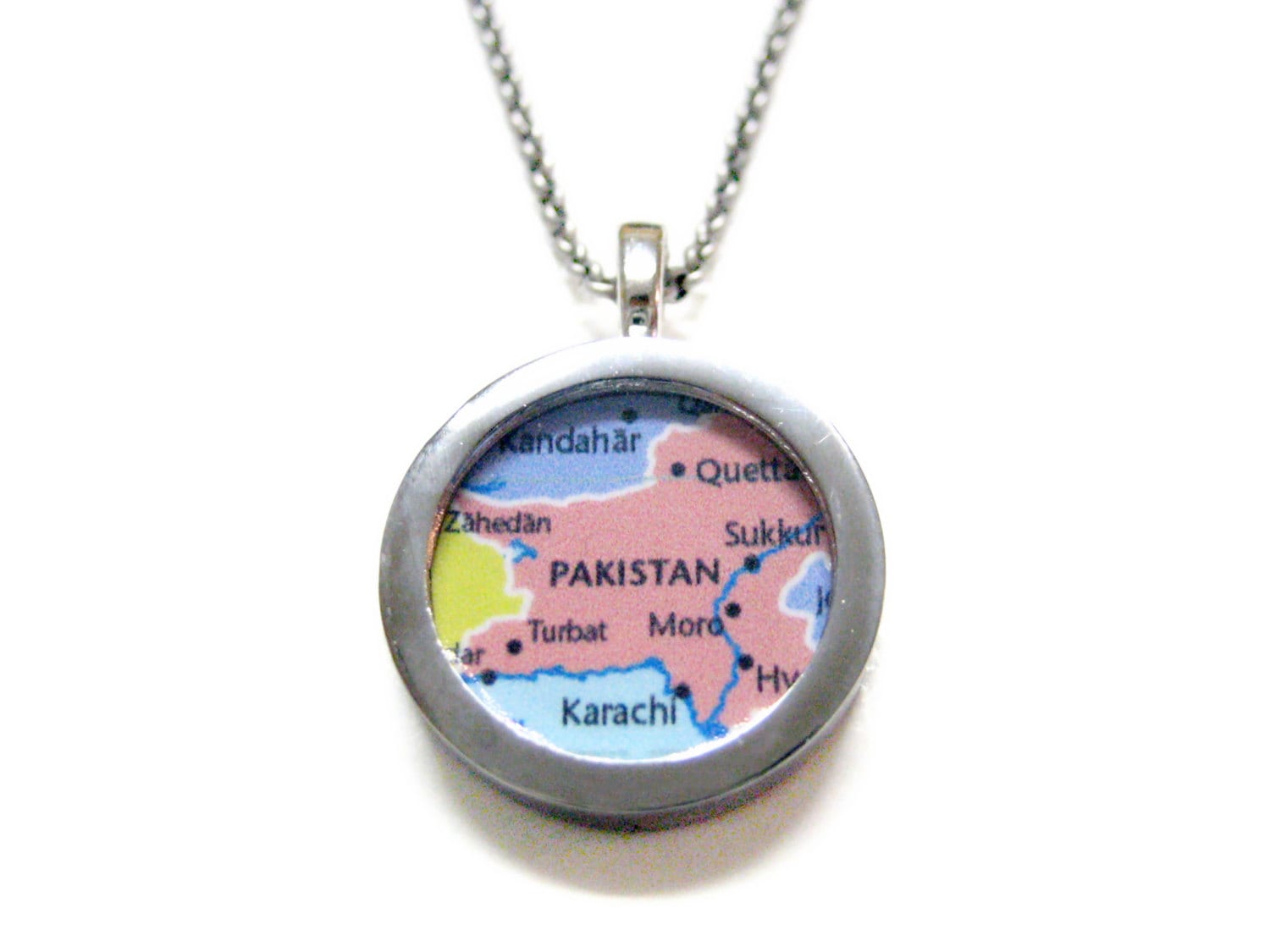 Pakistan Map Pendant Necklace - Etsy