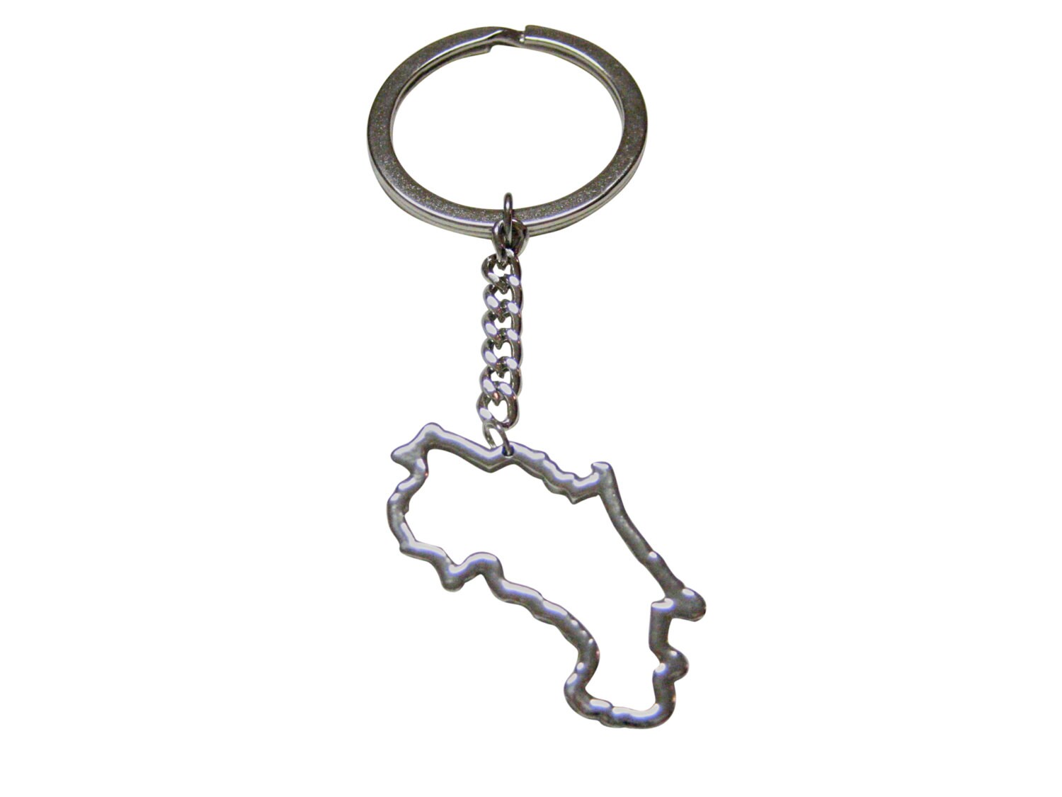 Silver Toned Costa Rica Map Outline Pendant Key Chain - Etsy