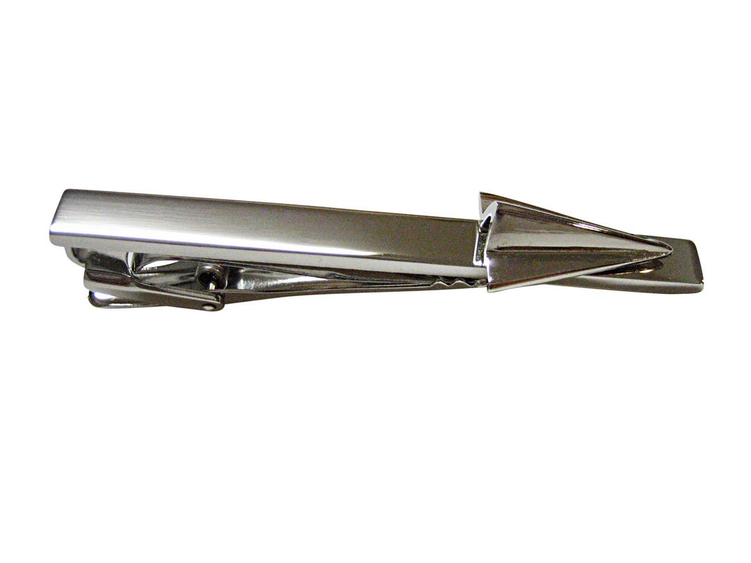 Silver Toned Paper Airplane Tie Clip - Etsy