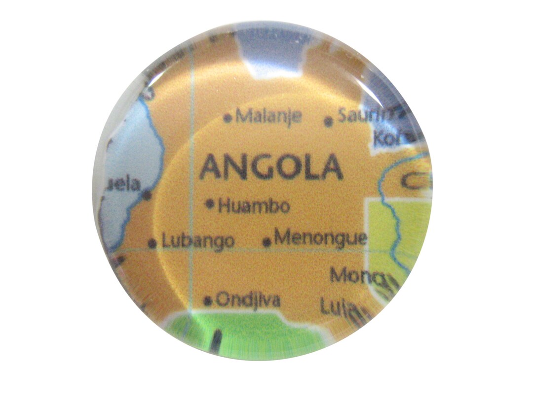 Angola Country Map Pendant Magnet - Etsy