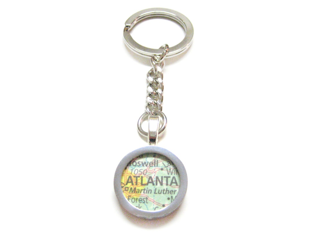 Atlanta Georgia Map Pendant Keychain - Etsy UK