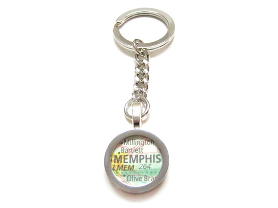 Memphis Tennessee Map Pendant Keychain | Etsy