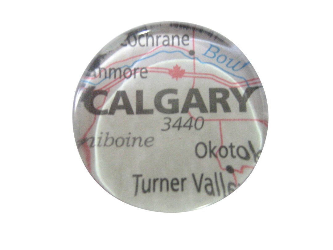Calgary Canada Map Pendant Magnet - Etsy